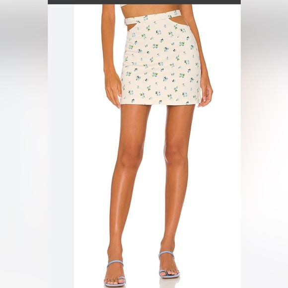 REVOLVE | Skirts | We Wore What Nwt Cut Out Skirt Ivory Multi | Poshmark